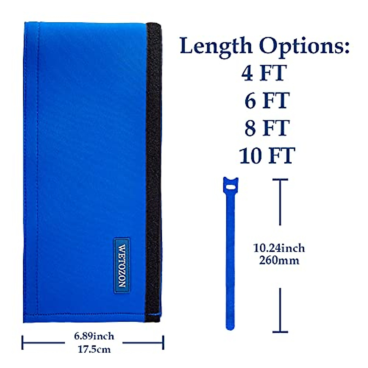 WETOZON Pool Handrail Cover | 8Feet by 1.9 inch Diameter, Royal Blue | Swimming Pool Hand Rail Cover Blue Grip for Pool Handrails Pool Rail Covers Pool Railing Cover