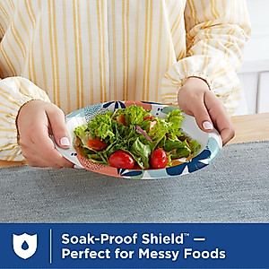 Dixie Paper Plates, 8 ½ inch, Lunch or Light Dinner Size Printed Disposable Plate, Packaging and Design May Vary 90 Counts (Pack of 1)