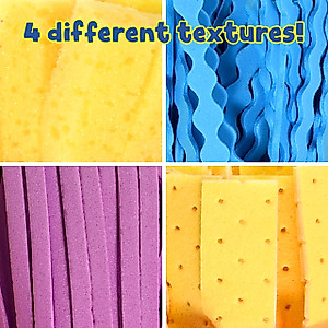 READY 2 LEARN Textured Art Tools - Set of 4 - Jumbo Paint Brushes for Toddlers and Kids - Set 2 - DIY Patterns and Effects, Plastic, Multicolor