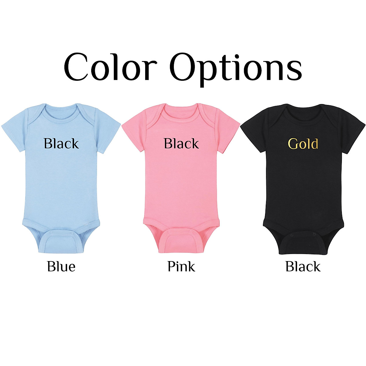 Fantasy Movie Baby Onesie - Even The Smallest Person Can Change The Course Of The Furture (3-6 Month - Black Fabric - Gold Design)