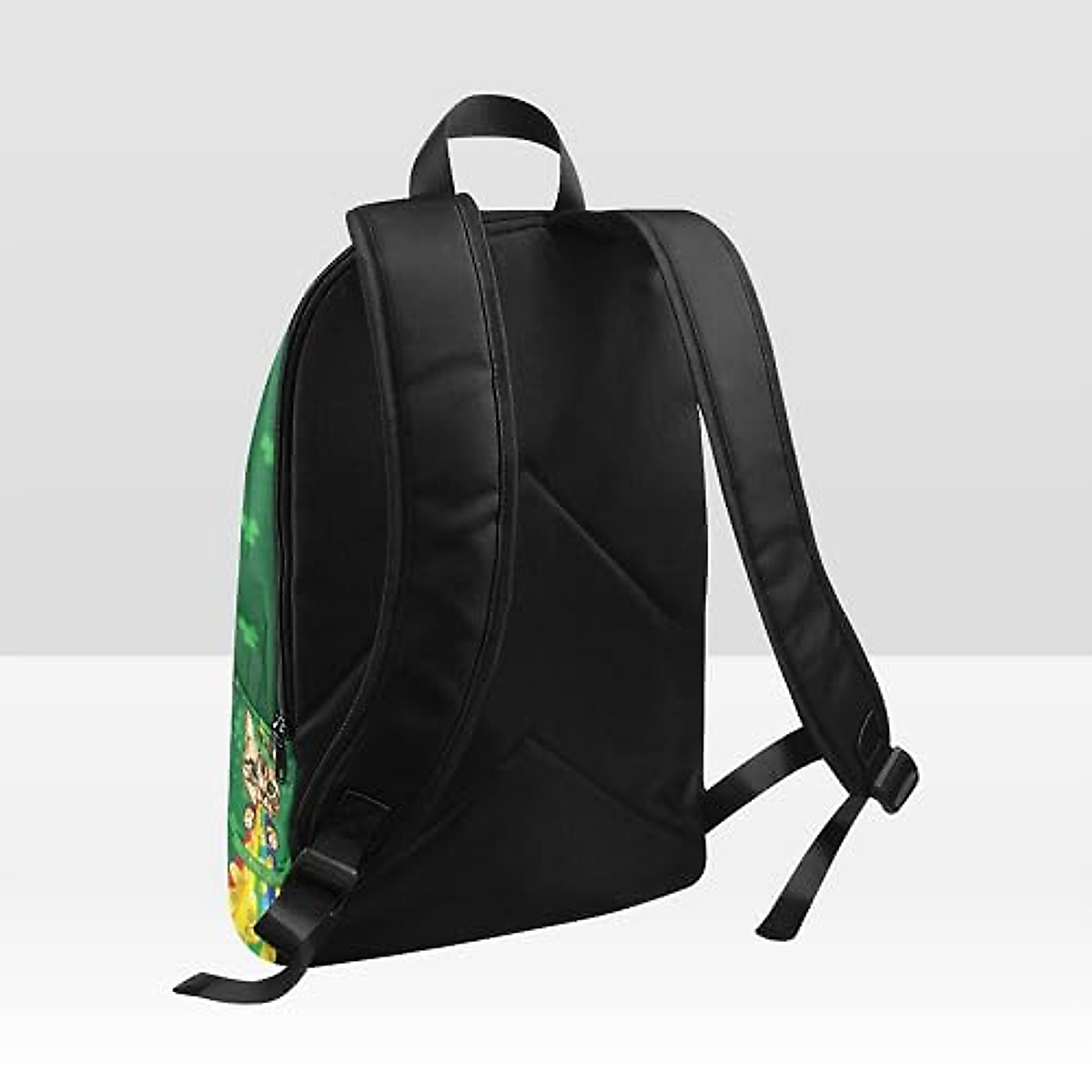 Deargifts St Patricks Day Cat Backpack for Girls Boys Kids Custom Personalized School Backpack Book Bag