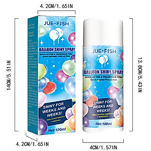 Balloon High Shine Spray for Latex Balloons | Aerosol Balloon Spray,Balloon Spray Shine for an Elegant Hi Gloss Finish in Minutes,Ultra Shiny Glow Spray Party Decoration and Enhancer Shimmer Effect