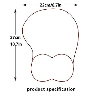 Sonsoke Bocchi The Rockn Figure Wrist Support Gel Mouse Pad Ergonomic Mouse Pad Gaming Mouse Pad 3D Non Slip Mouse Pad (Hitori Gotoh 1.1)