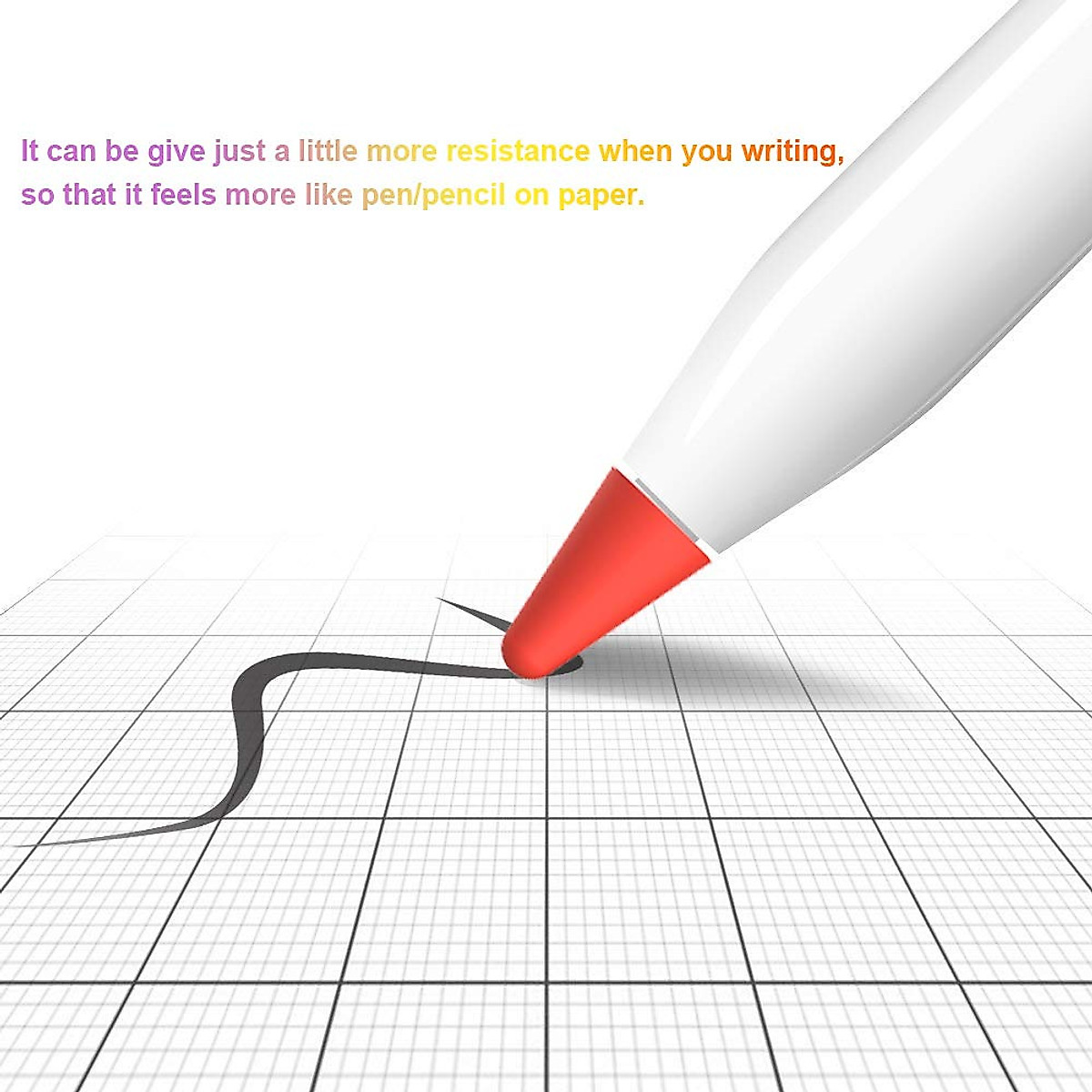 JanCalm for Apple Pencil Tips Cover,(10 Colors) Premium Silicone Slim Lightweight Thin Protective Case Noiseless Drawing for Apple Pencil 1st Gen/Pencil (2nd Generation) (10 Pcs,Box Pack)