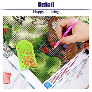Christmas Diamond Art Kits for Adults, 5D Adults Diamond Painting Kits DIY Diamond Gem Art Full Drill Crystal Rhinestone Arts and Crafts Christmas Diamond Dots for Home Wall Decor 12X16Inch