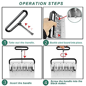 Top Hill Soil Blocker, 4 x 2 Manual Quad Soil Blocker, Soil Block Maker with Comfort-Grip Handle, Hand-held Soil Block Mold, Mini Hand Held Soil Block for Seedings, Cuttings, Seed Stater Tray