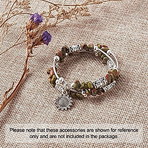 Pandahall 150Pcs Tibetan Style Alloy Spacer Beads Antique Silver Metal Column Tube Loose Beads Charms for Bracelet Necklace Jewelry Making