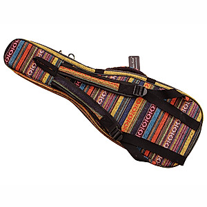 MUSIC FIRST Original Design 0.6" (15mm) Thick Padded Country Style Baritone Ukulele Case, Ukulele Bag (30"~31")