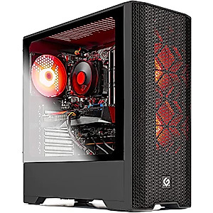 Skytech Gaming Blaze 3.0 Black Gaming PC Desktop – AMD Ryzen 5 3600 3.6 GHz, RX 6600XT, 1TB NVME SSD, 16G DDR4 3200, 600W Gold PSU, AC Wi-Fi, Windows 10 Home 64-bit