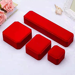 FAYADA Velvet Bangle Gift Box Red Bracelet Box Display Jewelry Box Jewelry Storage Case for Wedding, Proposal, Birthday and Anniversary