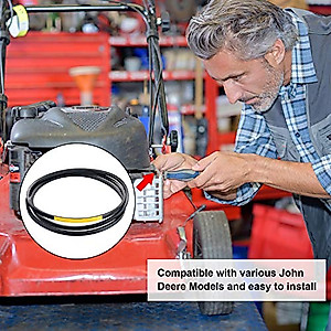 A-GX20072 Mower Deck Belt Riding Mower Deck Belt Drive Compatible with John Deere LA100 LA105 LA110 LA120 LA125 LA135 Replaces GY20570 M112230 M137547 M86248, 1/2 Inch x 104 Inch