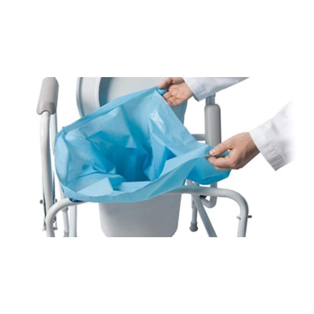 Sani-Bag+ by Cleanwaste Commode Liners, 25 Individually Wrapped Liners Sanitary-for Home Hospice Self Contained Waste Disposal, Absorbent Liner w/Gel Powder to Solidify Liquids, Odor Free Spill Proof