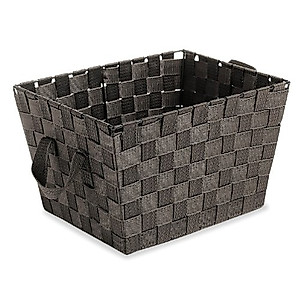 Whitmor Woven Strap Small Tote Espresso
