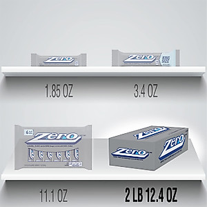 ZERO White Fudge, Caramel, Peanut and Almond Nougat Candy Bar, 1.85 oz (24 Count)