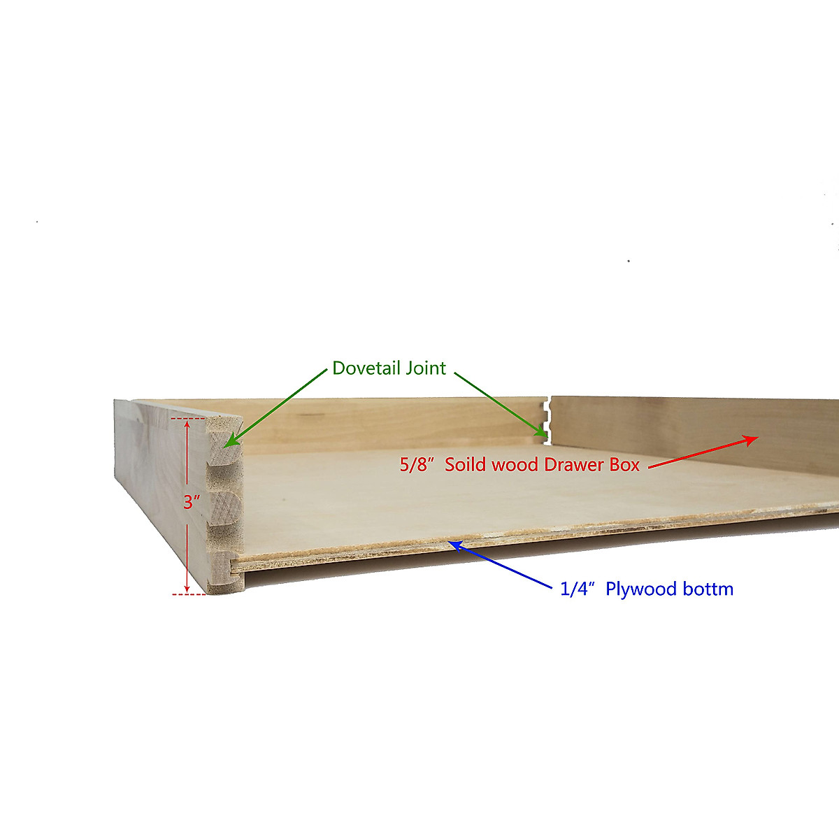 CabinetRTA Soft Close Assembled Ready Slide Out Cabinet Shelf Pull-Out Wood Drawer Storage 16.5"(W) x 21.25"(D) X 4"(H), Soft-Close Rail with Spacer(4 steps to install)