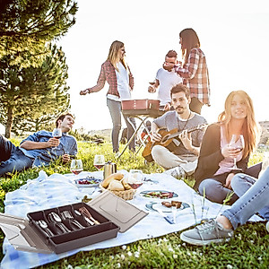 Goehiaul Silverware Organizer with Lid Silverware Tray for Drawer Countertop Utensil Organizer Cutlery Tray with Snap-on Lid