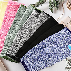 Jelyne 6 Pairs Arm Protective Sleeves Level 5 Cut Resistant Protection Sleeve 31CM Unisex Anti Abrasion Anti Scratches Anti-bite for Arm Garden Kitchen Work Protection Safety