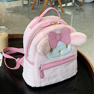 Cartoon Bag Plush Bag Cute Plush Figure Backpack School Handbag for Women Girls Gift Backpack (pink) One Size
