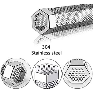 Fuoequl Pellet Smoker Tube 12" PerforatedBBQ Smoke Generator to Add Smoke Flavo