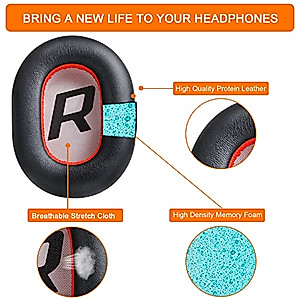 Replacement Ear Pads for Plantronics Voyager 8200 UC, Earpads Cushions Compatible with Plantronics BackBeat Pro 2 Wireless Headphones, Premium Protein Leather Softer Memory Foam Noise Canceling