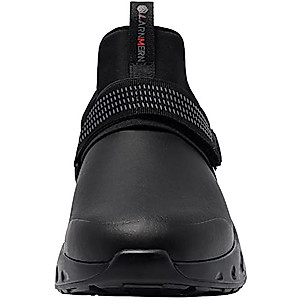 LARNMERN Non Slip Work Shoes for Men Kitchen Chef Slip Resistant Shoe Waterproof Food Service Restaurant Slip on Sneakers Walking and Casual Air Cushion Working Footwear(Black/10.5)
