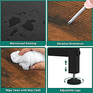 YITAHOME 10 Drawers Dresser - Fabric Storage Tower Organizer Unit for Bedroom, Living Room, Hallway, Closets - Sturdy Steel Frame, Wooden Top & Easy Pull Fabric Bins (Rustic Brown) (MAYIH0000272MA)