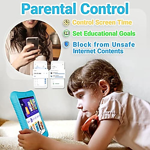 Contixo Kids Tablet, K102 Tablet for Kids and Tablet Sleeve Bag Bundle,10-inch HD, Ages 3-7, Toddler Tablet with Camera, Parental Control, Android 10, 32GB, WiFi, Learning Tablet for Kids