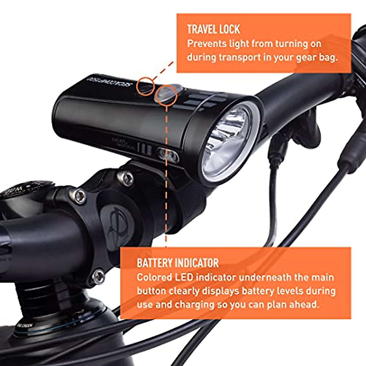 Light & Motion Seca Comp 1500, Light up The Whole Trail with 1500 lumens of Power. Designed for Trails, The Seca Comp is Also a Superior Road Light with 4 Modes for Night and Day Safety and Vision.
