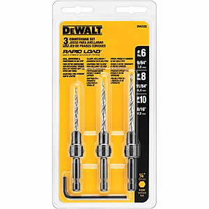DEWALT Countersink Drill Bit Set #6, #8, #10, 3-Piece (DW2535)