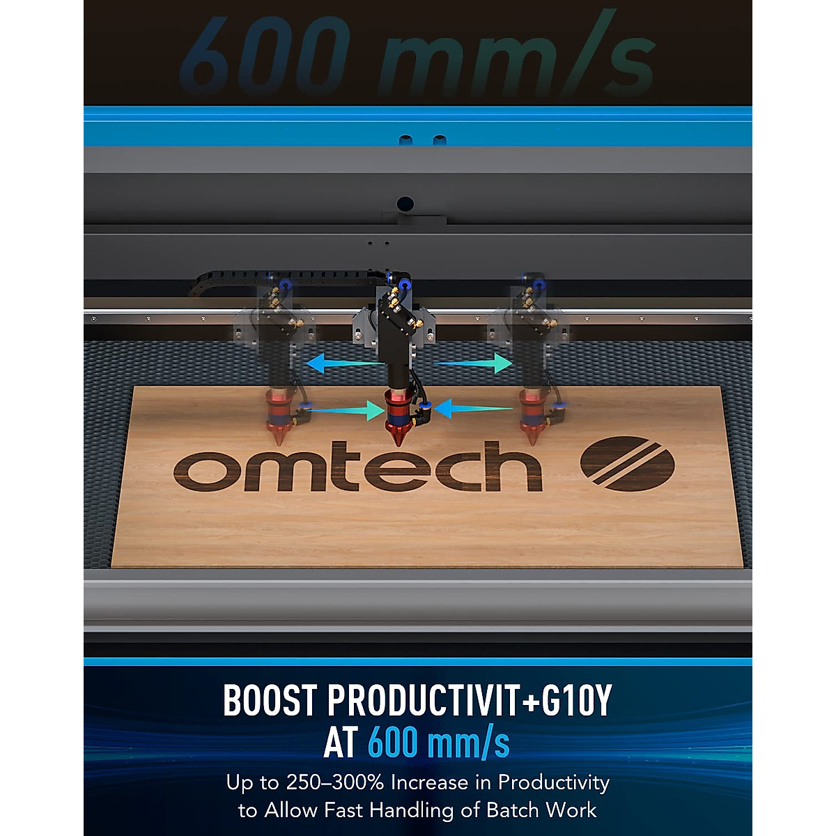 OMTech 90W CO2 Laser Engraver with LightBurn, 24x35 Inch Laser Engraving Cutting Machine with Autofocus Ruida Control Panel 4 Way Pass Air Assist, Commercial Laser Cutter for Wood Glass Acrylic More