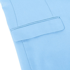 Men's Suit Jacket One Button Slim Fit Sport Coat Business Daily Blazer X-Large Light Blue