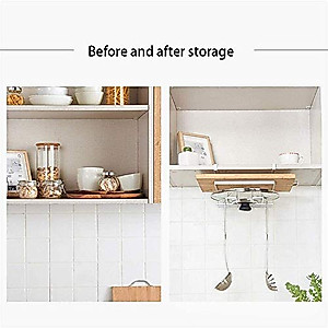 DRNKS Pot Cover Rack Spoon Rack Shelf Storage Box Storage Rack Bracket Spoon Rack Kitchen Tools Suitable for Kitchen