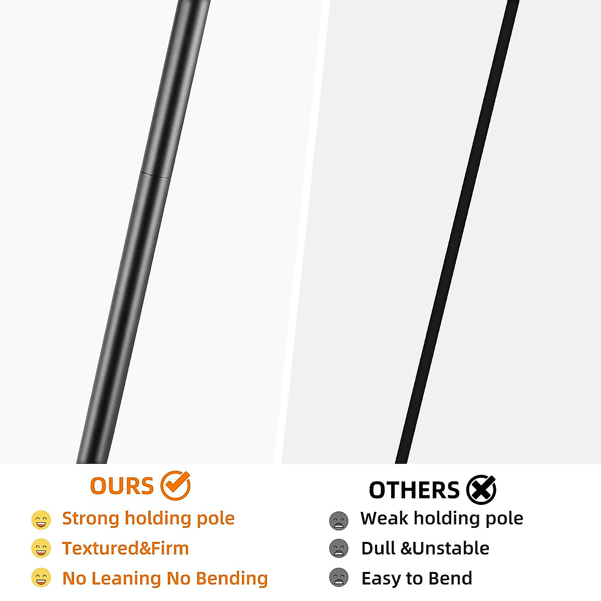 Industrial Floor Lamp with Hanging Glass Shade Black Farmhouse Indoor Pole Light with Edison E26 Base Vintage Rustic Standing Tall Lighting for Living Room Bedroom Office(ST64 Bulb Included)