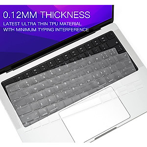 CaseBuy Premium Keyboard Cover for M2 M3 MacBook Air 15 inch A2941 A3114, M2 M3 MacBook Air 13.6" A2681 A3113, 2024 2023 2022 2021 MacBook Pro 14" 16" M4 M3 M2 M1 Chip Pro/Max, US ANSI Layout