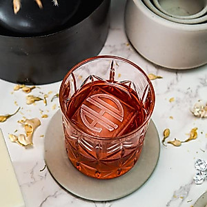 Siligrams Monogrammed Bartender Ice Cube Tray, Personalized Custom 1.5, 1.75, 2 inch Cocktail Ice Cube Tray, Custom Silicone Ice Cube Mold, Gift For Him, Ice Stamp, Whiskey Ice Cube, DIY