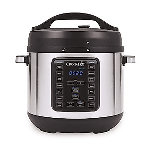 Crock-Pot 8-Quart Multi-Use XL Express Crock Programmable Slow Cooker and Pressure Cooker with Manual Pressure, Boil & Simmer, Stainless Steel