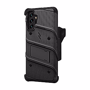 ZIZO Bolt Bundle for Galaxy A13 5G Case with Screen Protector Kickstand Holster Lanyard - Black