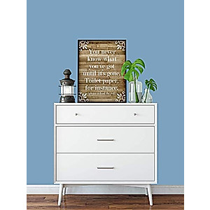 Rustic Farmhouse Bathroom Decor for the Wall - Funny Country Home Art Sign - Modern Farm House Bath Picture - Cabin Restroom Accent - Bathroom Art - Quote Wall Decor - 8x10 UNFRAMED (It's All Giggles)