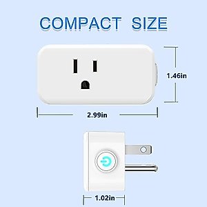 ExIoTy Smart Plug, Simple Setup with One Voice Command, Compatible with Alexa Only, Voice Control, Remote Control, Timer Function, Group Control, Bluetooth Mesh, Alexa Echo Required (1 Pack)