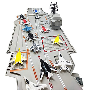 30 Inch Aircraft Carrier with Sound Effects and Light Up Runway (14 Fighter Jets)