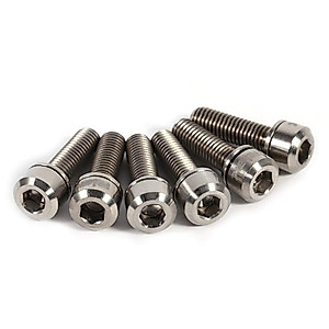 6Pcs M5 x 18mm Bolts Screw Stem Bolt Bike Fixed Stem Bolts with Washers for Mountain Road Bike ()