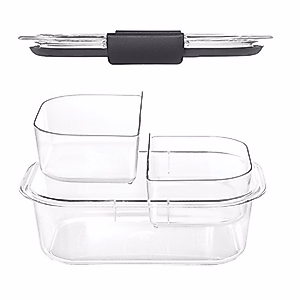 Rubbermaid Brilliance Food Storage Container, Medium, 3.2 Cup, Clear 1997830