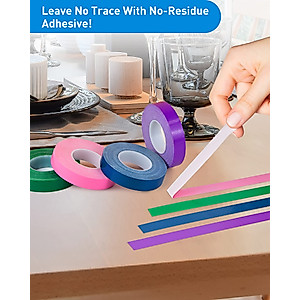 XEHAHOSH 4 Rolls Colored Duct Tape, Multi Use Water Pipe Tape, Waterproof Duct Tape, Multifunctional Tape for Handicrafts and Art, Make Use of No Residue, Easy to Tear by Hand, Great for Packaging.