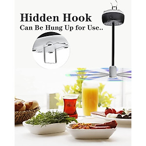 WFFOIFL Fly Fans for Tables, Adjustable Angle Battery-Powered Bug Fan, Purely Physical Fly Fan, Portable Table Fans for Flies（3pack）