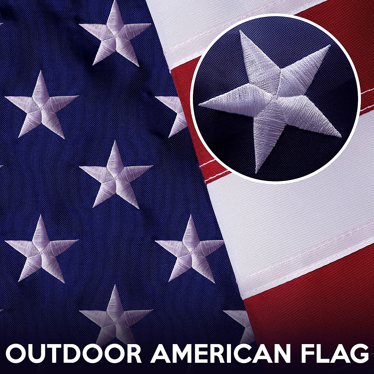Cheeerrrs LLC American Flag, Embroidered Stars, Extremely Durable & Fade Resistant US Flag, Long-lasting Use American Flag For Outside, 3X5 FT US Flag, LLA