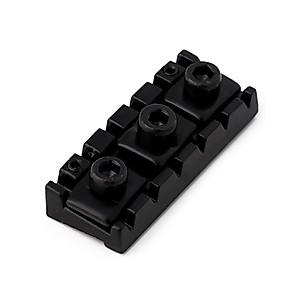 Holmer Guitar String Locking Nut for Floyd Rose Style Adjustable Height Locking Guitar Tremolo Bridge with Mounting Screw Shims and Wrench Black.