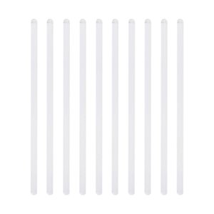 UUYYEO 10 Pcs Glass Stirring Sticks Lab Stirring Rods Science Mixing Sticks Clear Cocktail Swizzle Sticks Beverage Stirrer Sticks with Round Ends for Hot Cold Drinks