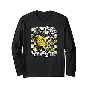 SpongeBob SquarePants Punk Bob Krusty Krab Pizza Long Sleeve T-Shirt