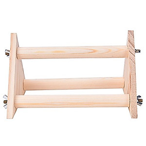 Ioffersuper Parrot Stand Pole Parrot Macaw Budgies Table Training Perch Stand Toy Bird Stand Sand Perch Toy Parakeet Paw Grinding Stick