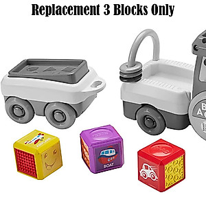Replacement Parts for Fisher-Price Train - FFN34 ~ Laugh and Learn Crawl Along Train ~ 3 Replacement Blocks